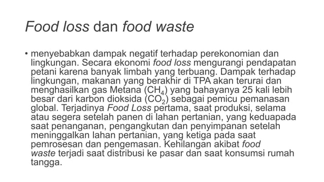 STOP FOOD LOSS AND WASTE FOR THE PEOPLE FOR THE PLANET MATERI 24 GRS ...