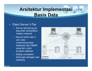 Materi 2 arsitektur sbd, db control dan backup db | PDF
