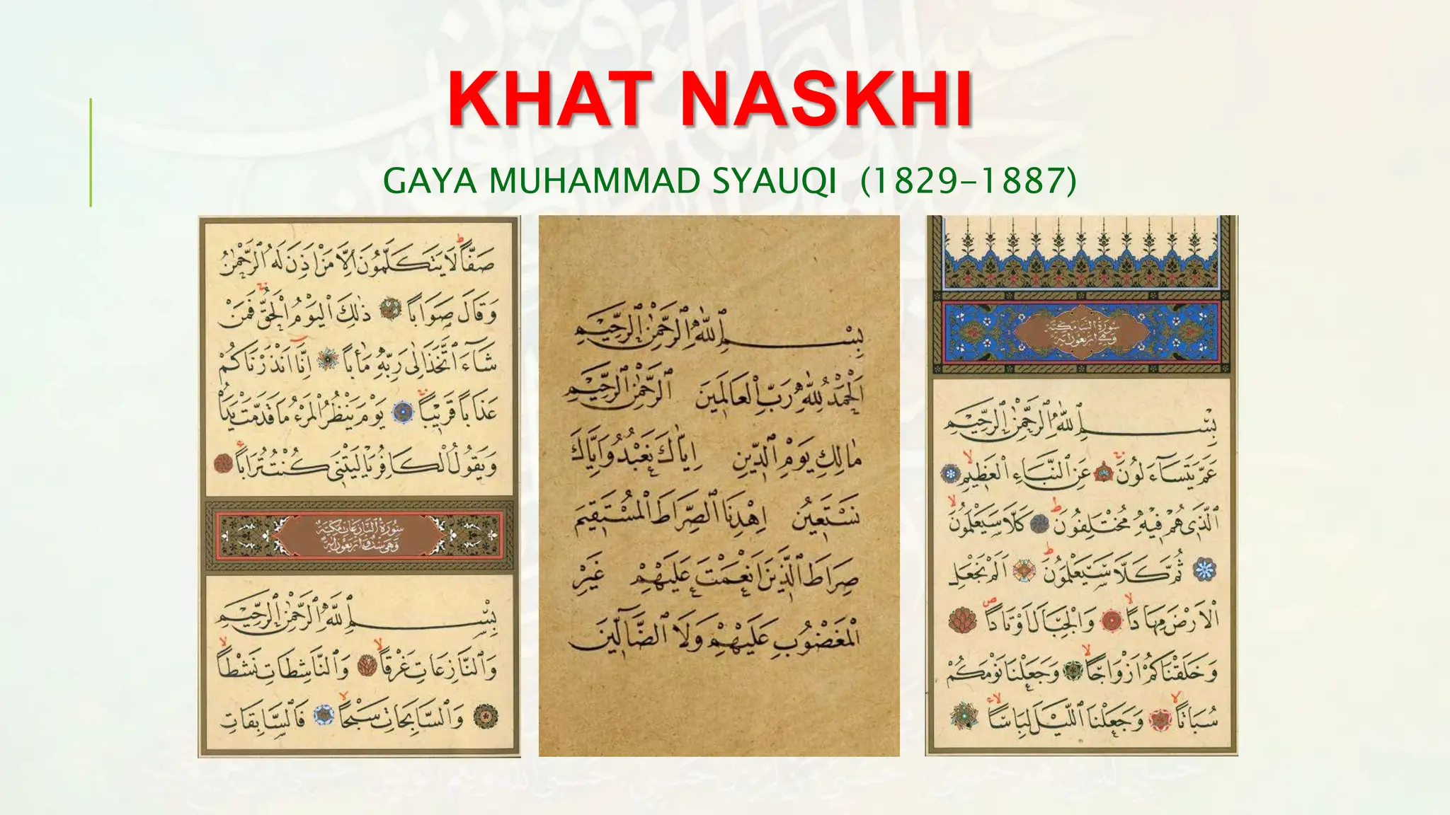 Materi 2 Isep Misbah_Ragam Gaya dan MAzhab Kaligrafi_Khat.pptx