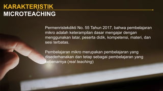 Karakteristik Microteaching pada Kegiatan Pembelajaran | PPT