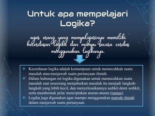 Materi 2 Memahami Dasar-dasar Logika | PDF