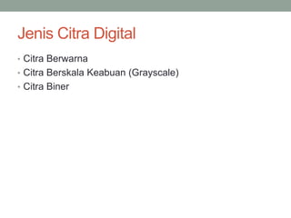 Materi 2 mengenal jenis citra | PDF