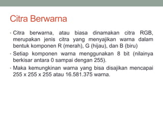 Materi 2 mengenal jenis citra | PDF