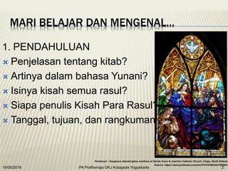 Eksposisi Kisah Para Rasul 2:1-13, 14-21 Refleksi Pentakosta & Khotbah ...