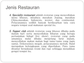 Materi 2 restaurant | PPTX