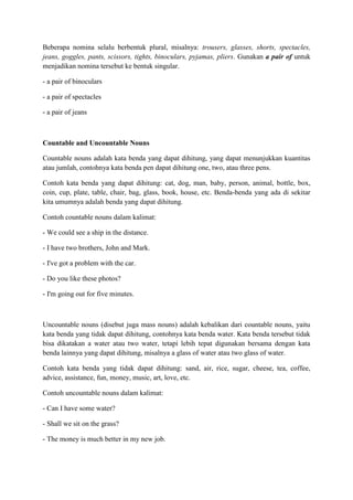 Materi 2 singular and plural nouns | PDF