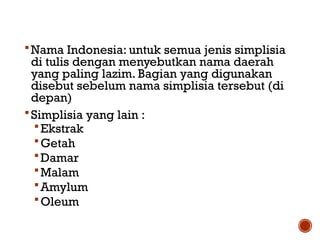 MATERI farmakognosi dasar 2 Tata nama simplisia.pptx