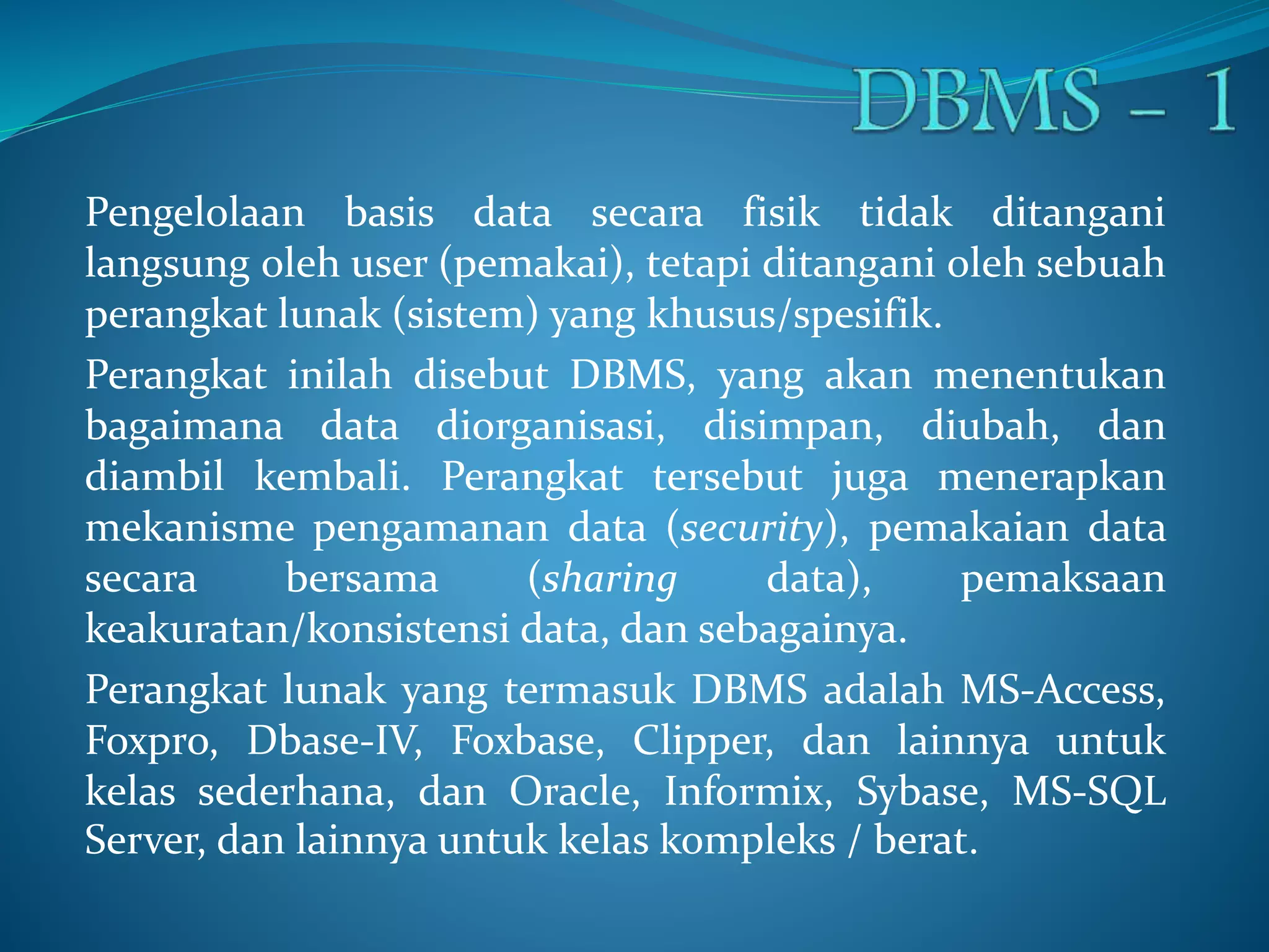 Materi 3 - Sistem Basis Data | PPTX