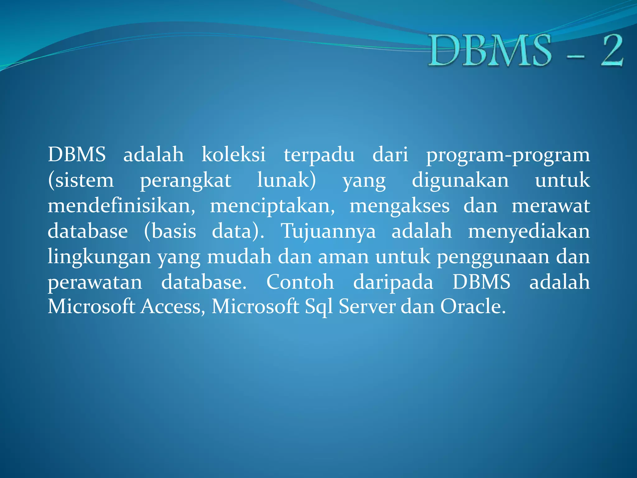 Materi 3 - Sistem Basis Data | PPTX