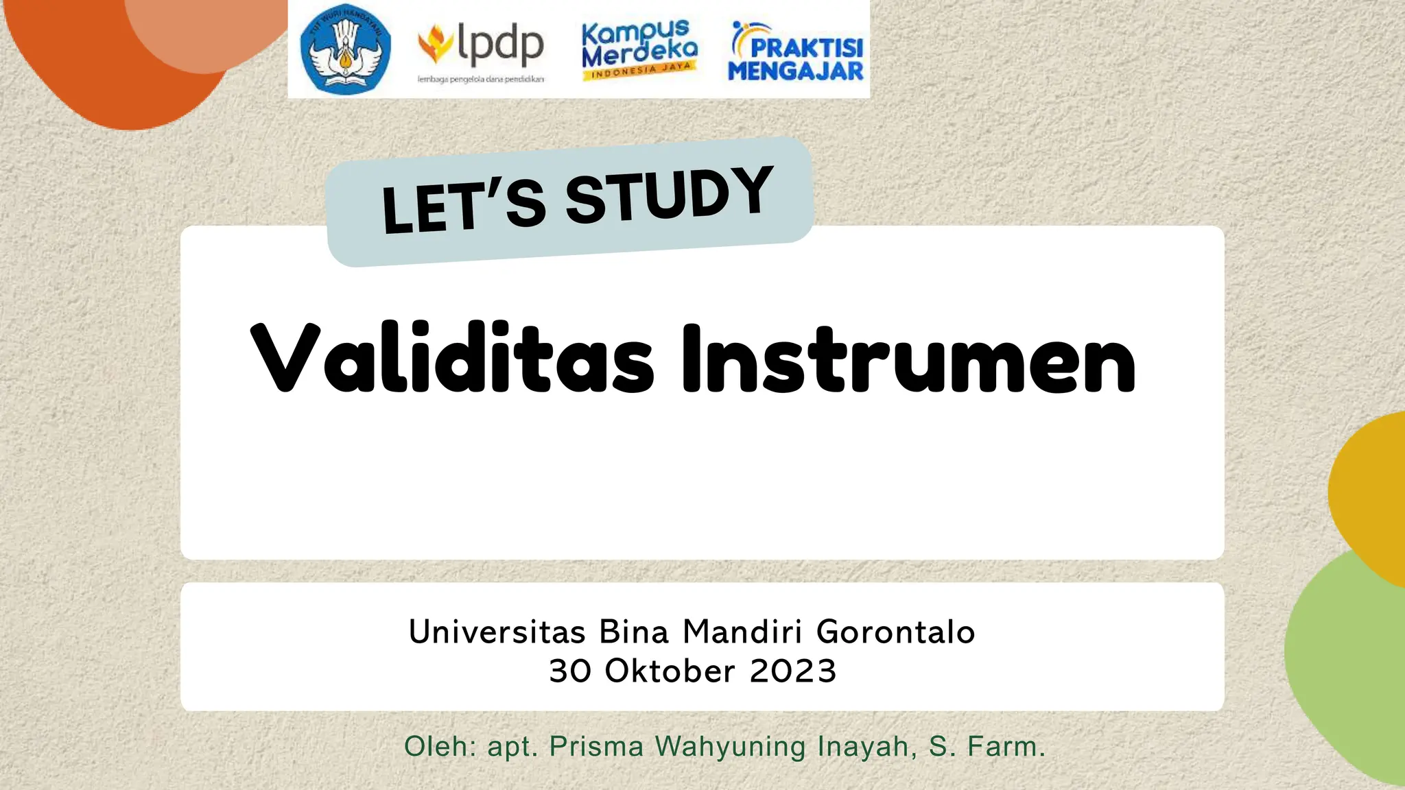 Validiasi menggunakan Instrumen laboratorium | PPTX