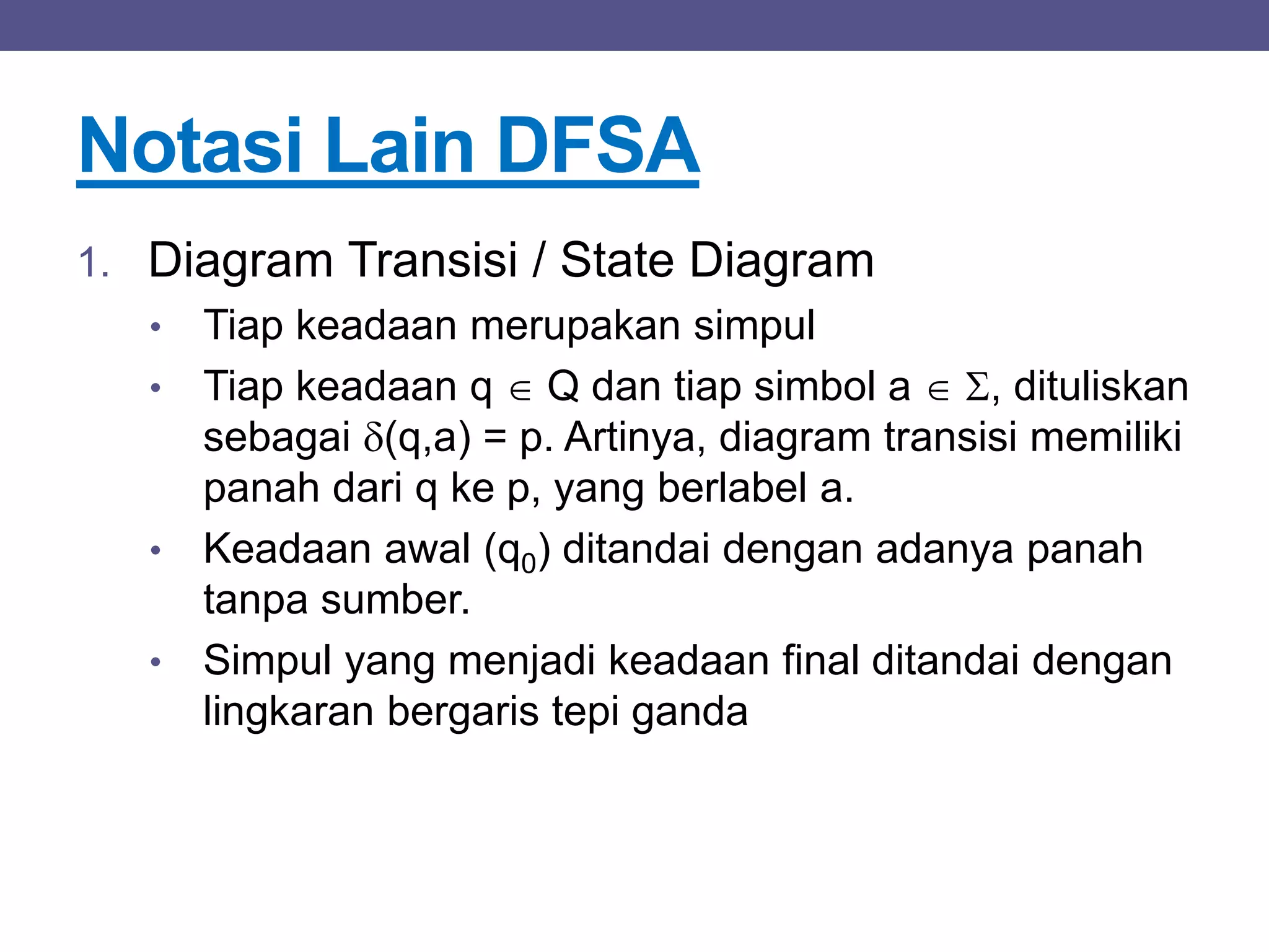 Materi 3 Finite State Automata | PPTX