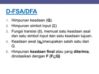 Materi 3 Finite State Automata | PPTX