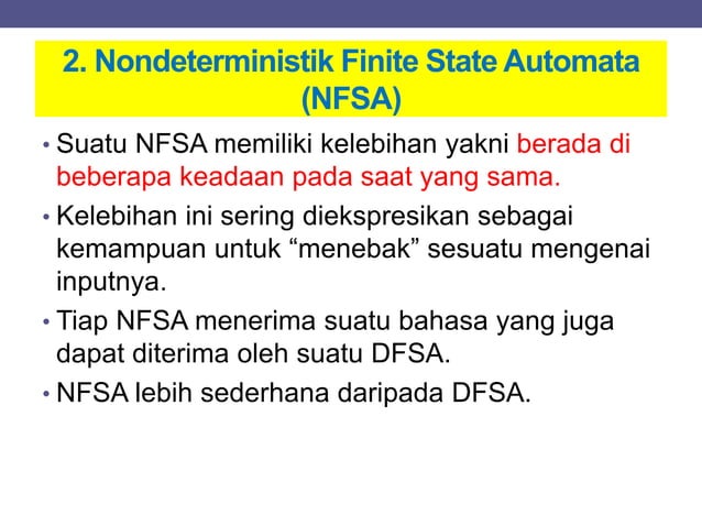 Materi 3 Finite State Automata | PPTX