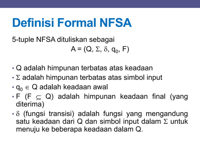 Materi 3 Finite State Automata | PPTX