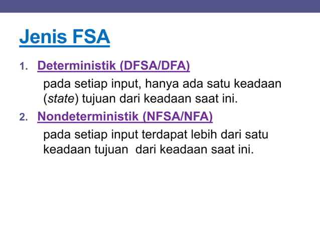 Materi 3 Finite State Automata | PPTX