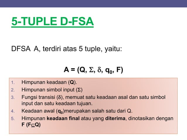 Materi 3 Finite State Automata | PPTX