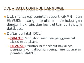 Materi 3 Penjelasan tentang SQL DDL dan DML | PDF