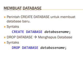 Materi 3 Penjelasan tentang SQL DDL dan DML | PDF