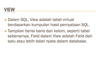 Materi 3 Penjelasan tentang SQL DDL dan DML | PDF
