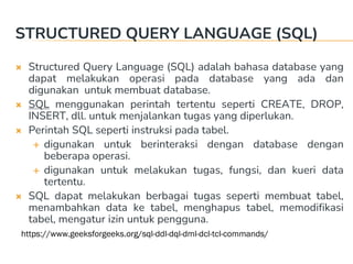 Materi 3 Penjelasan tentang SQL DDL dan DML | PDF