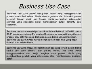 materi usecase diagram busienes actor ss | PDF
