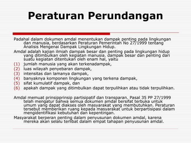 Materi Kuliah Analisis Dampak Lingkungan | PPT