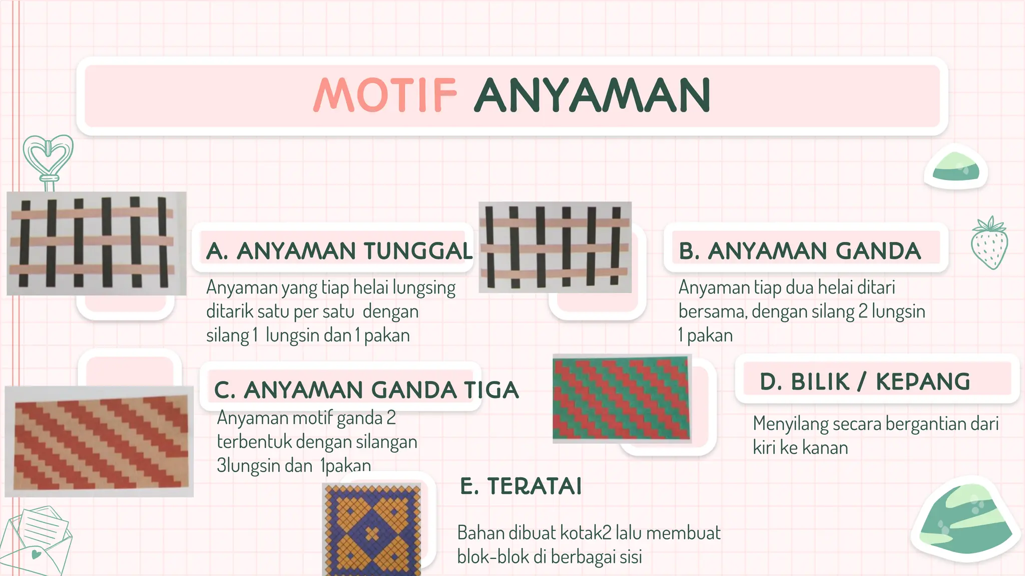 Anyaman kelas 5 TAHUN 2024 KERAJINAN ANYAMAN | PDF