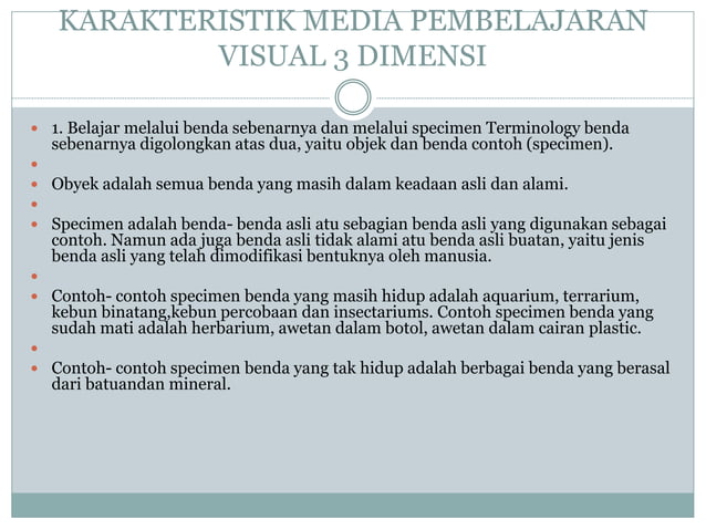 Media Pembelajaran "Tiga dimensi" ppt. | PPTX