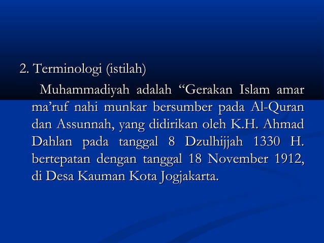 Gerakan Muhammadiyah | PPT