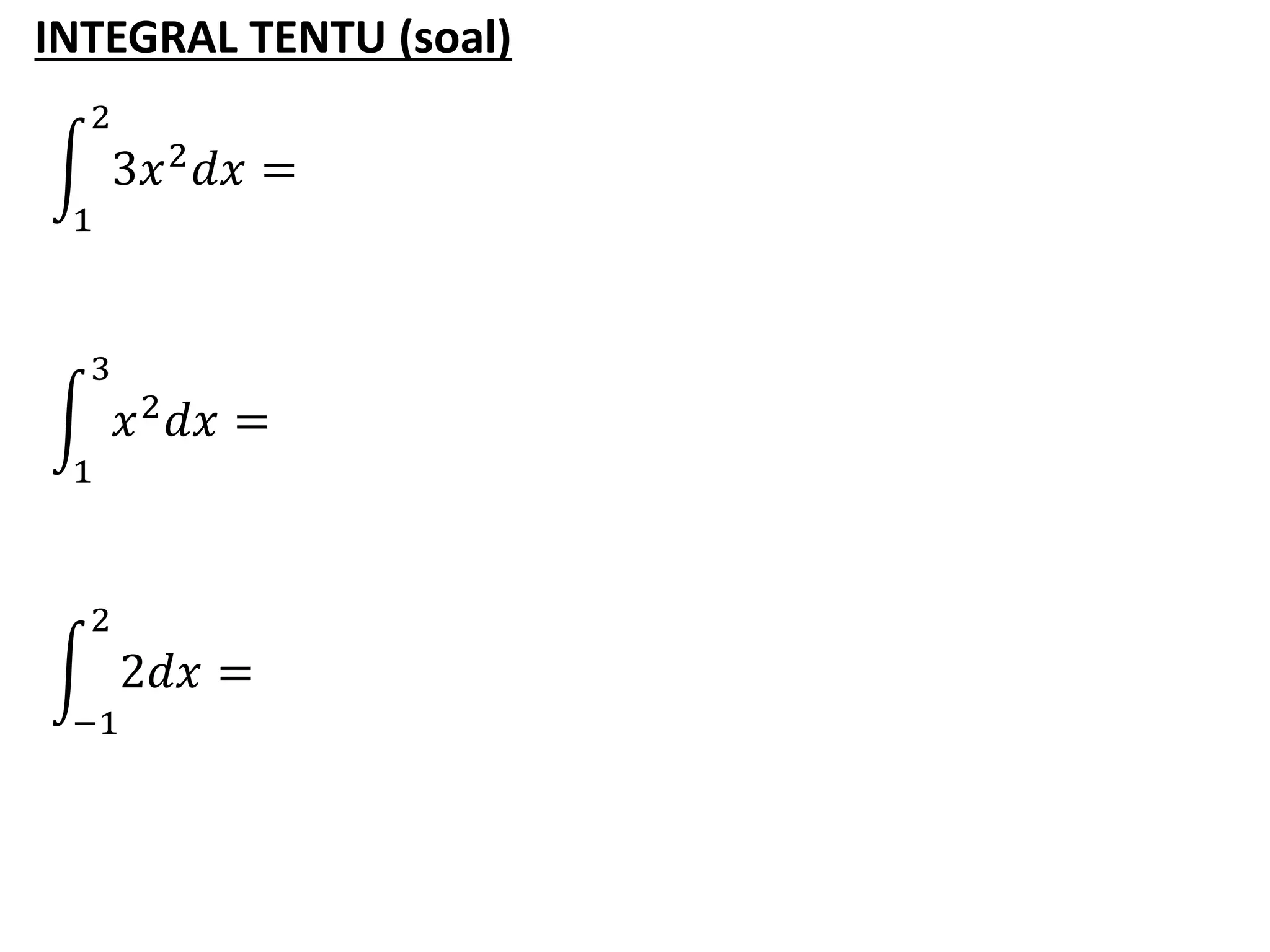 Materi Integral Tentu (Kalkulus 2)...... | PPT