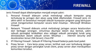 Materi 3 keamanan jaringan - firewall | PPTX