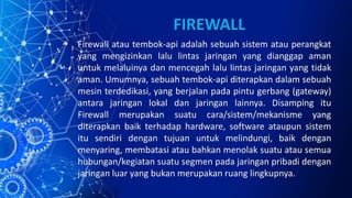 Materi 3 keamanan jaringan - firewall | PPTX