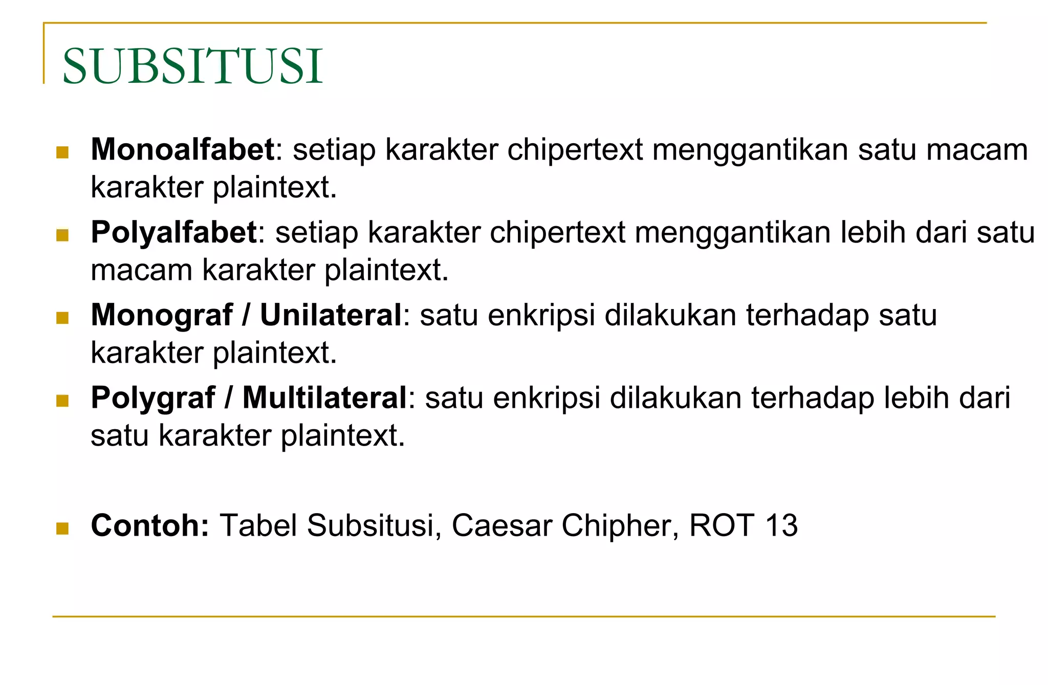 Kriptografi, Enkripsi dan Dekripsi | PPT Kriptografi, Enkripsi dan Dekripsi | PPT
