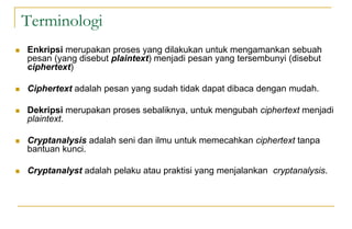 Kriptografi, Enkripsi dan Dekripsi | PPT