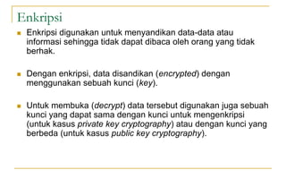 Kriptografi, Enkripsi dan Dekripsi | PPT