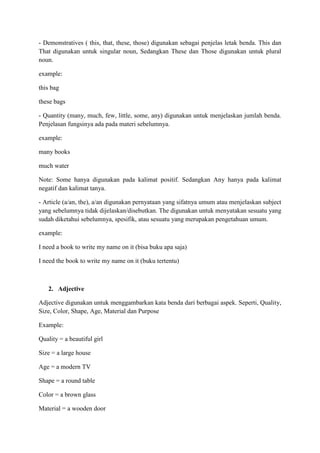 Materi 3 noun phrase dan subject verb agreement | PDF