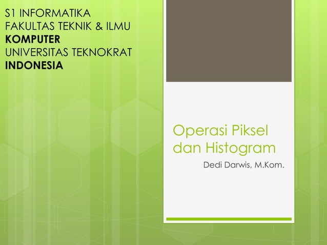 Materi 3 operasi piksel dan histogram | PDF