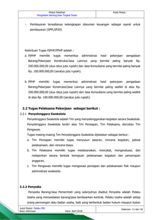 Materi 3 pelaku pbj | PDF