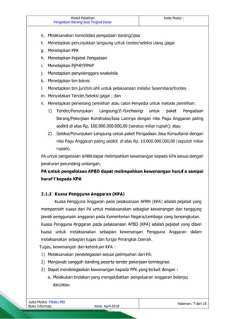 Materi 3 pelaku pbj | PDF