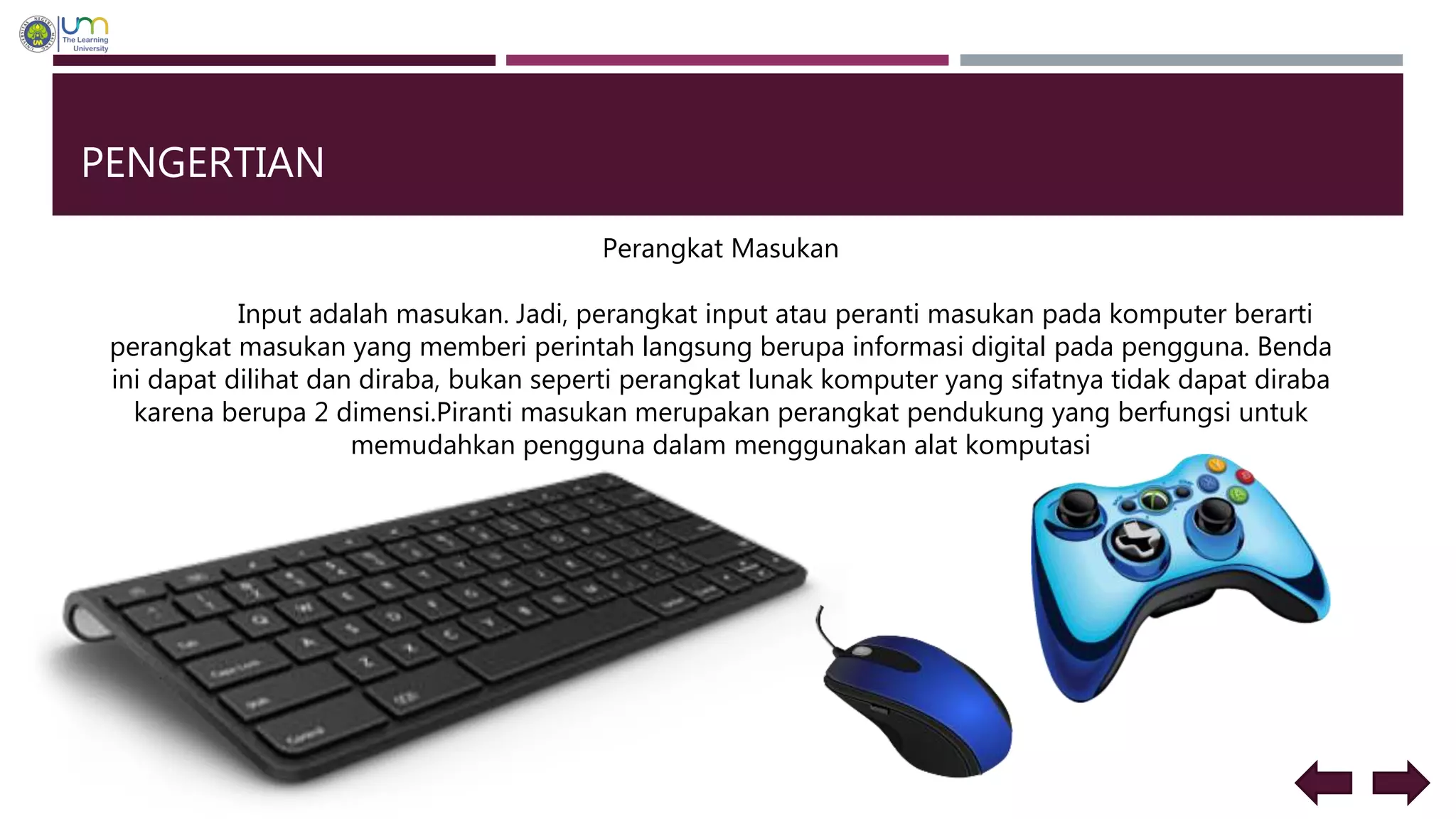 Materi 3 peranti masukan | PPTX