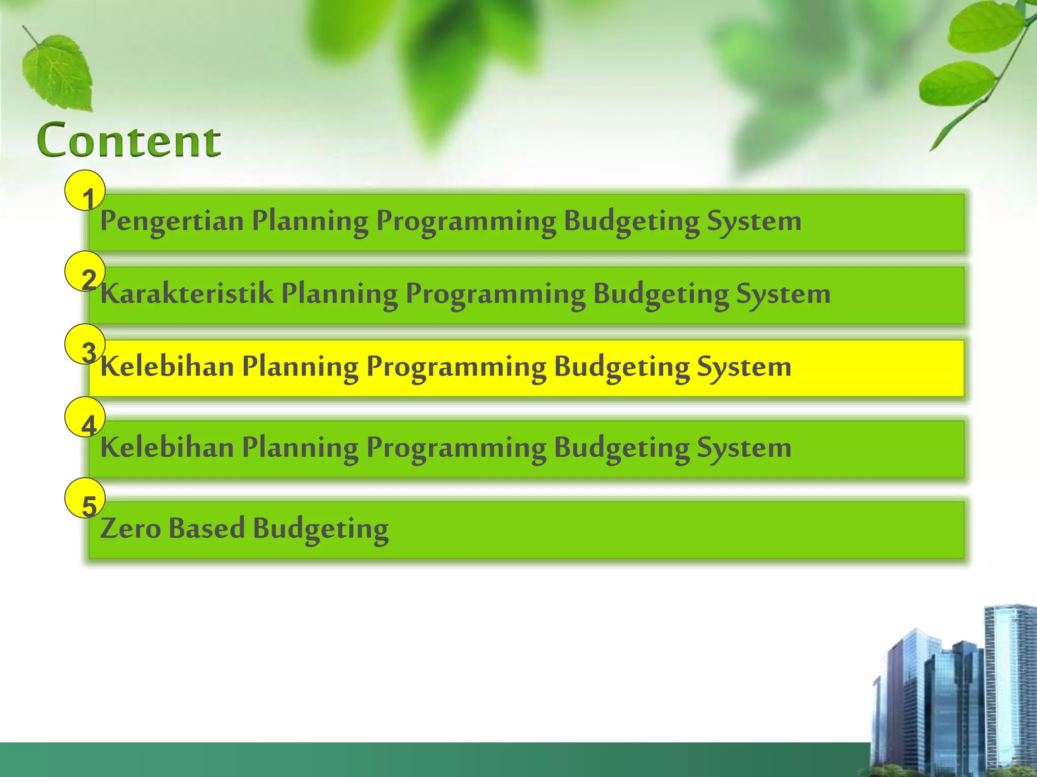 Planning programming budgeting system and zero budgeting system | PPT