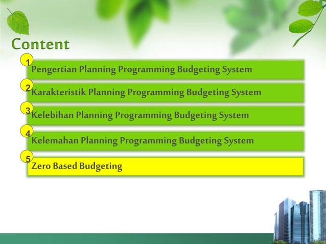 Planning programming budgeting system and zero budgeting system | PPT