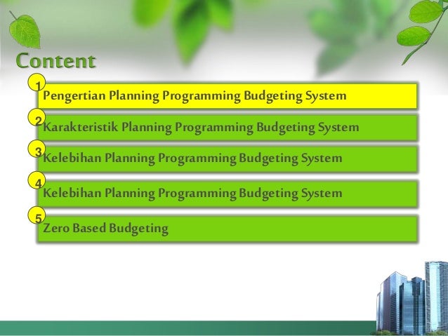 Planning programming budgeting system and zero budgeting system