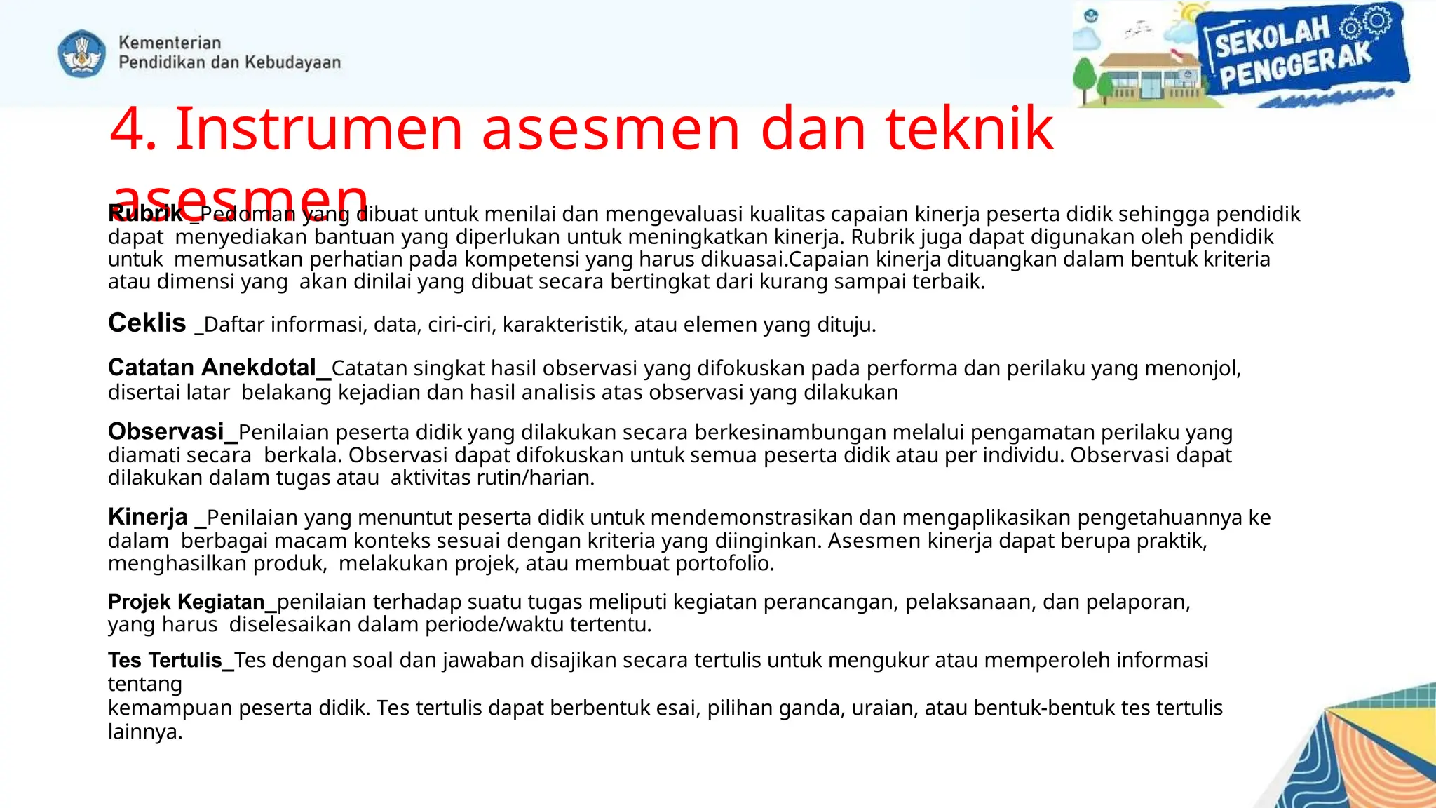 MATERI 3 (PRINSIP, FUNGSI, JENIS, DAN PELAKSANAAN ASESMEN).pptx