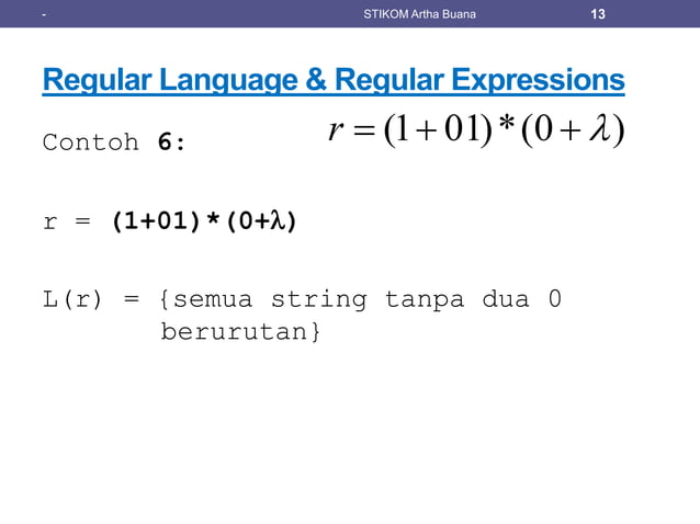 Materi 4 Regular Expression | PPTX | Programming Languages | Computing