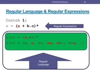 Materi 4 Regular Expression | PPTX | Programming Languages | Computing