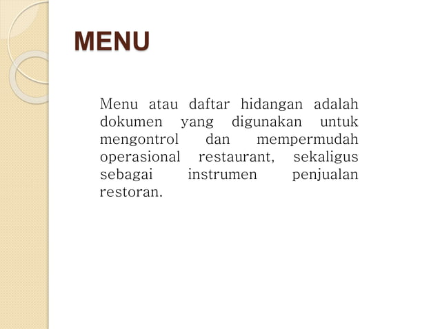 Materi 4 menu | PPTX