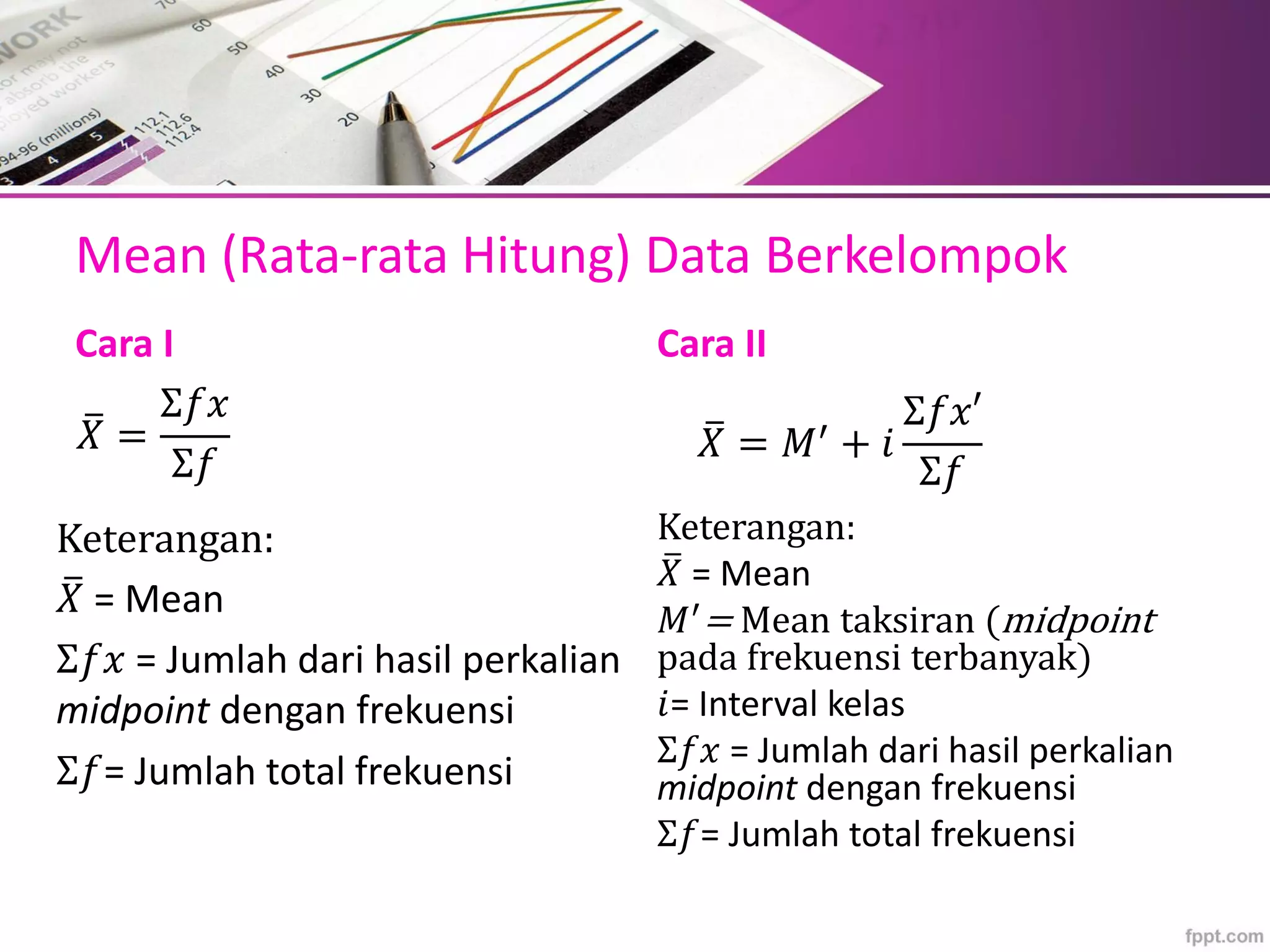 Materi 4 ukuran nilai pusat vi d | PDF