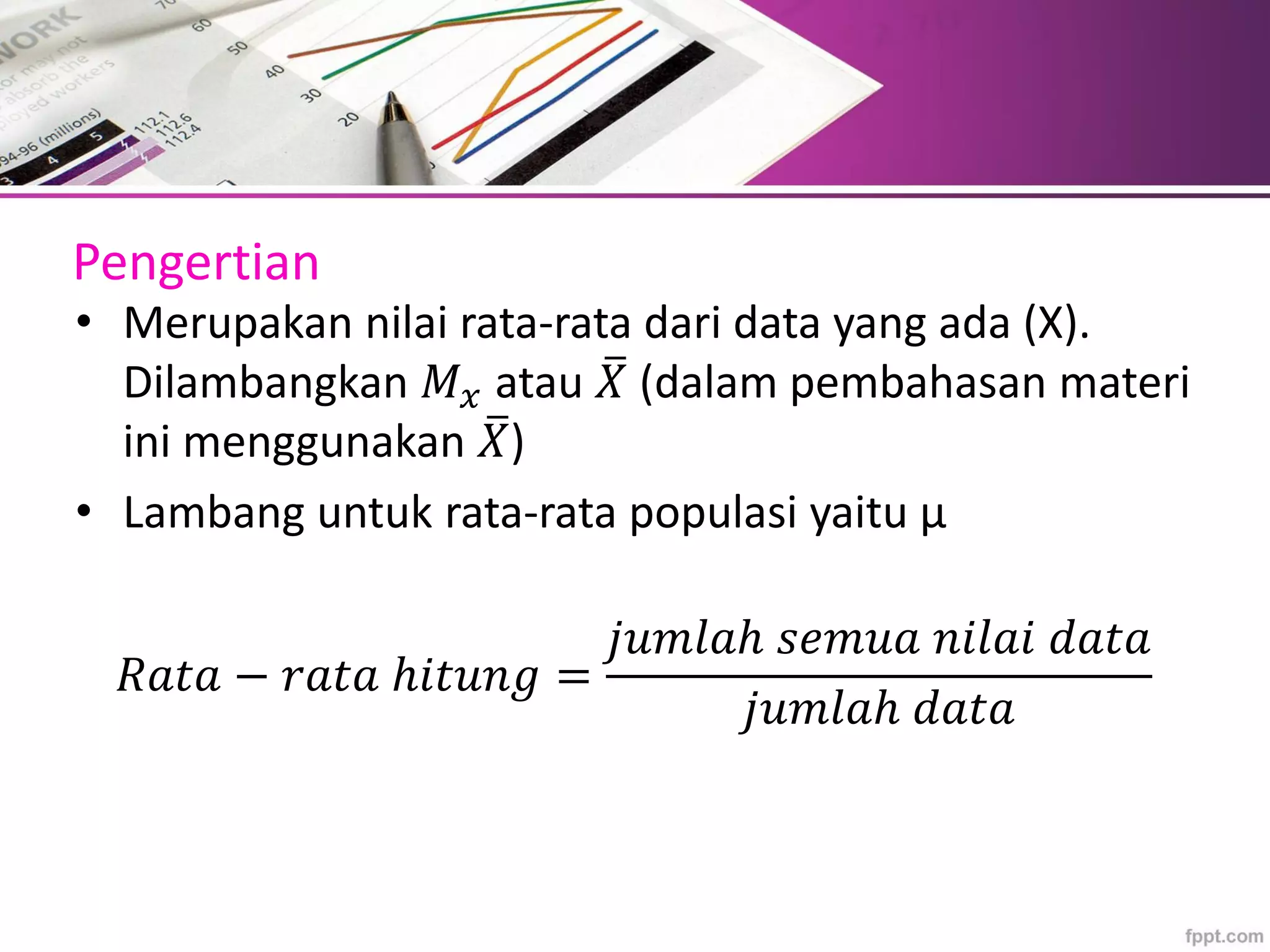 Materi 4 ukuran nilai pusat vi d | PDF