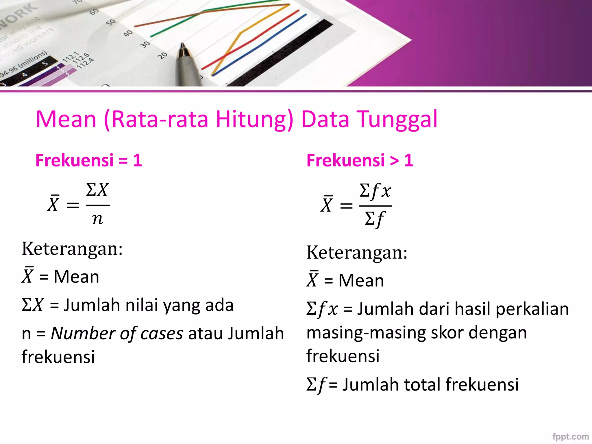 Materi 4 ukuran nilai pusat vi d | PDF